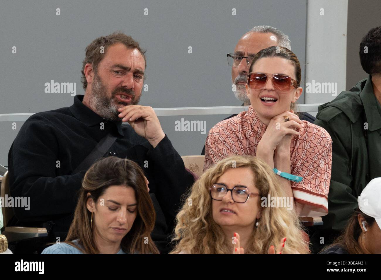 Cecile Cassel attends the Roland Garros 2025 tournament on May 28, 2025 ...