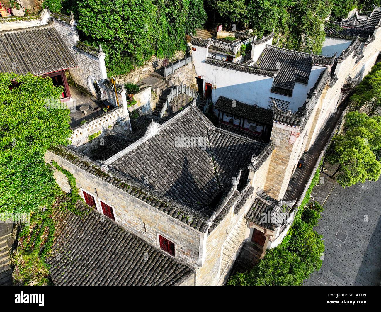 Zhenyuan. 20th May, 2025. An aerial drone photo taken on May 20, 2025 ...