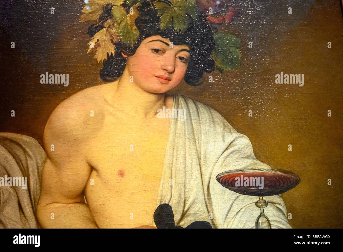 Bacchus (Caravaggio), Uffizi Gallery Stock Photo - Alamy