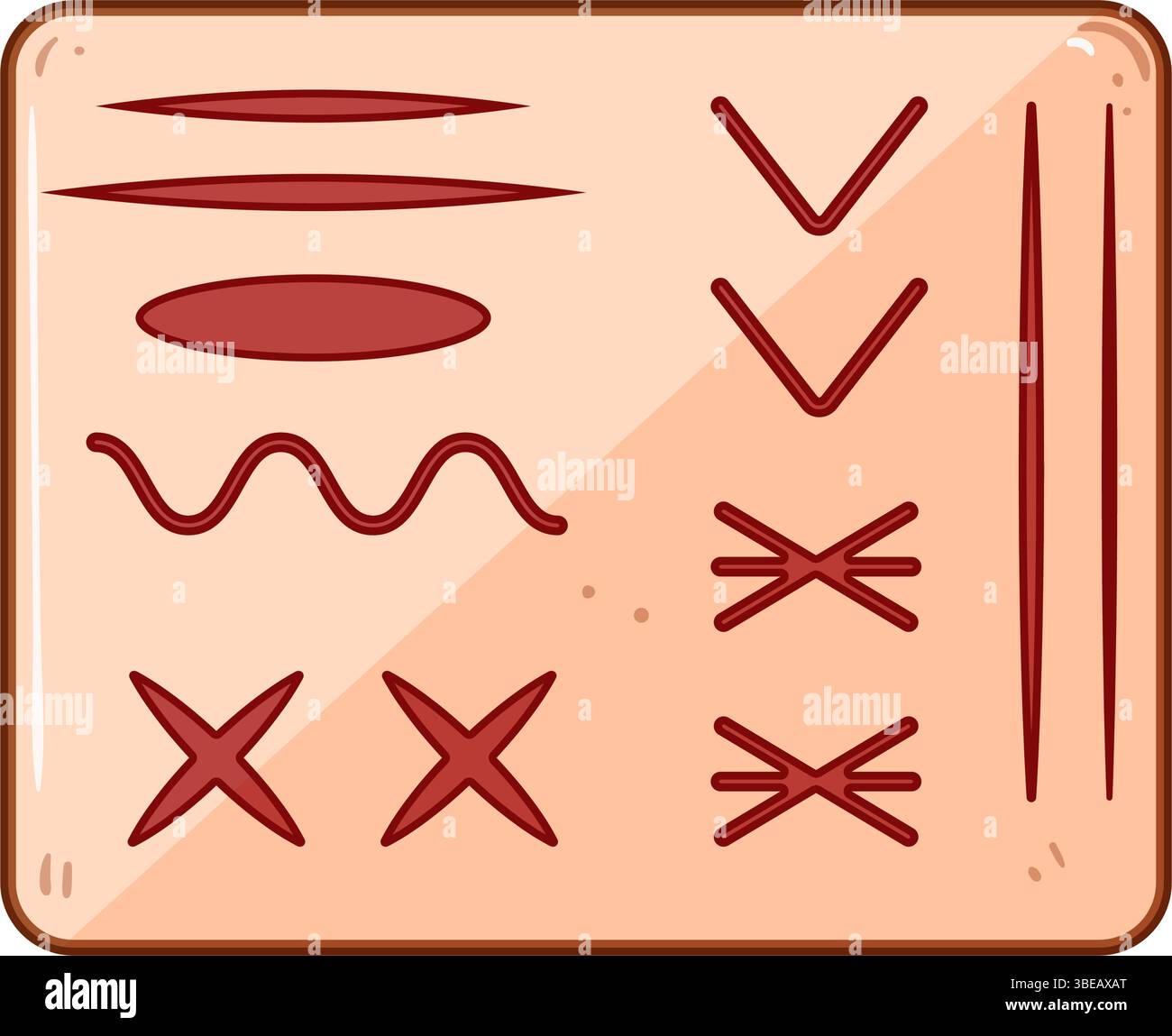 stitching suture practice pad cartoon vector illustration Stock Vector Image & Art - Alamy