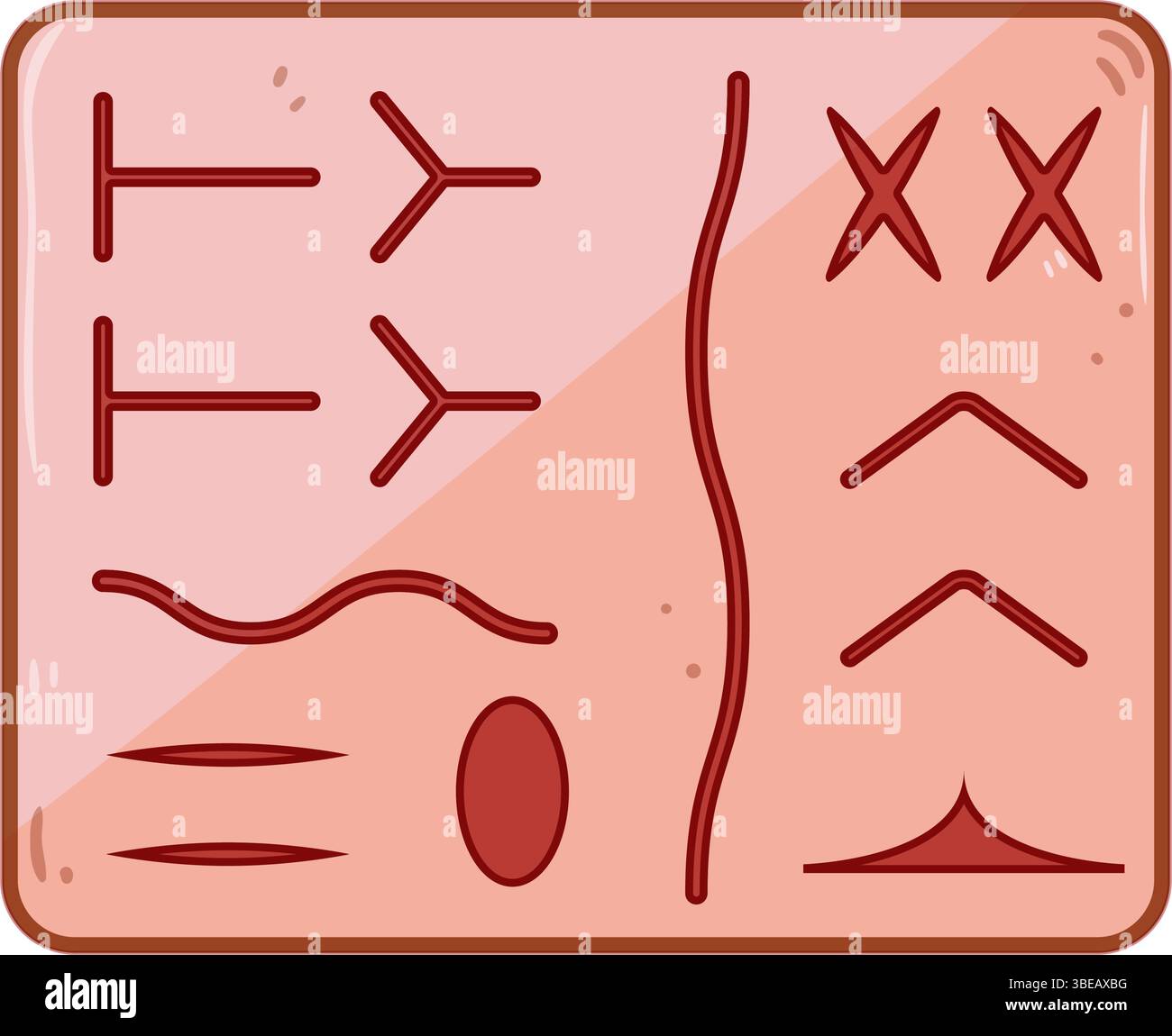 skills suture practice pad cartoon vector illustration Stock Vector ...