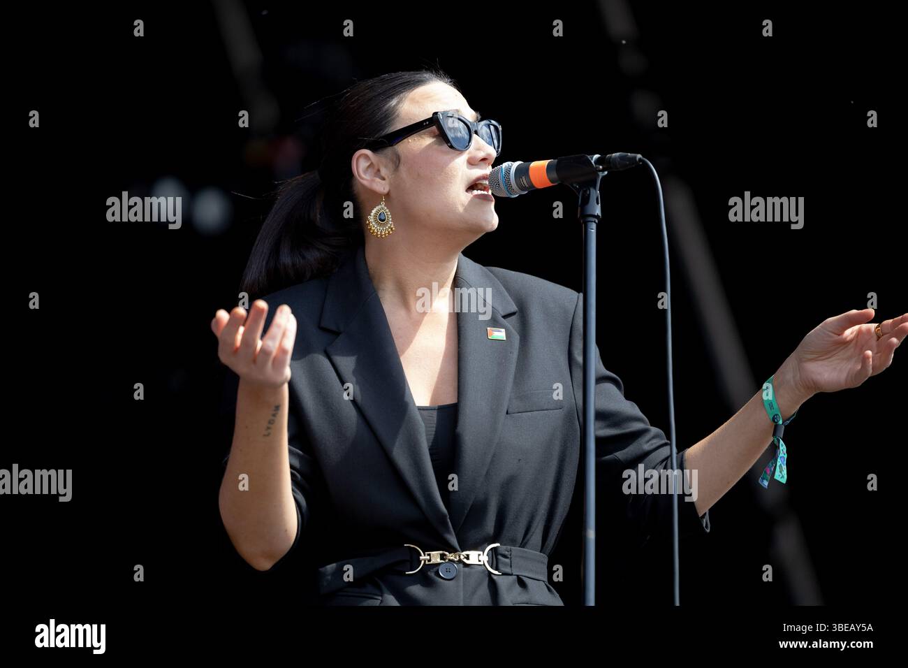 Nadine Shah, singer songwriter, performs at Bearded Theory festival ...