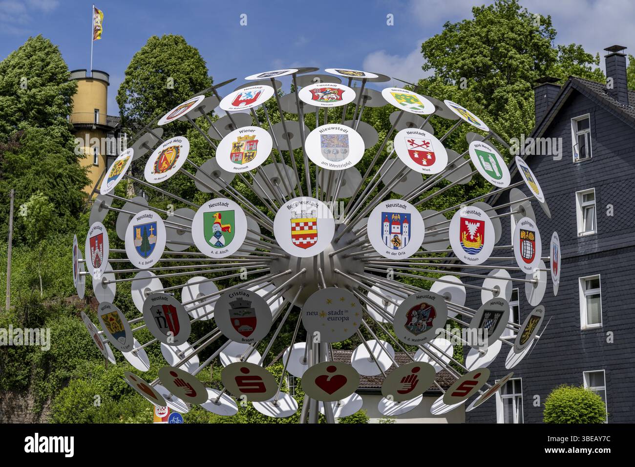 The coat of arms tree of Bergneustadt in the Oberbergischer Kreis, 102 ...