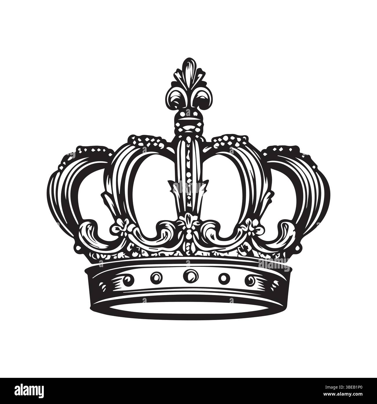 Majestic Crown Royalty Power and Leadership Symbol Stock Vector Image ...