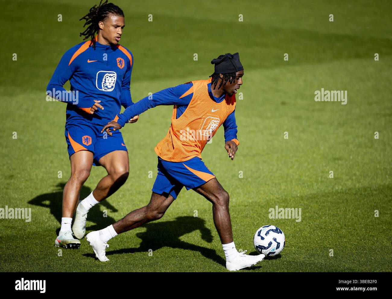 ZEIST - Nathan Ake and Jeremie Frimpong during a training camp at the ...
