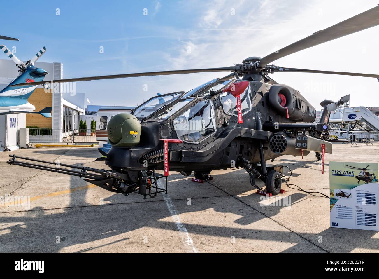 TAI (Turkish Aerospace Industries) T129 ATAK attack helicopter based on the Agusta A129 Mangusta ...