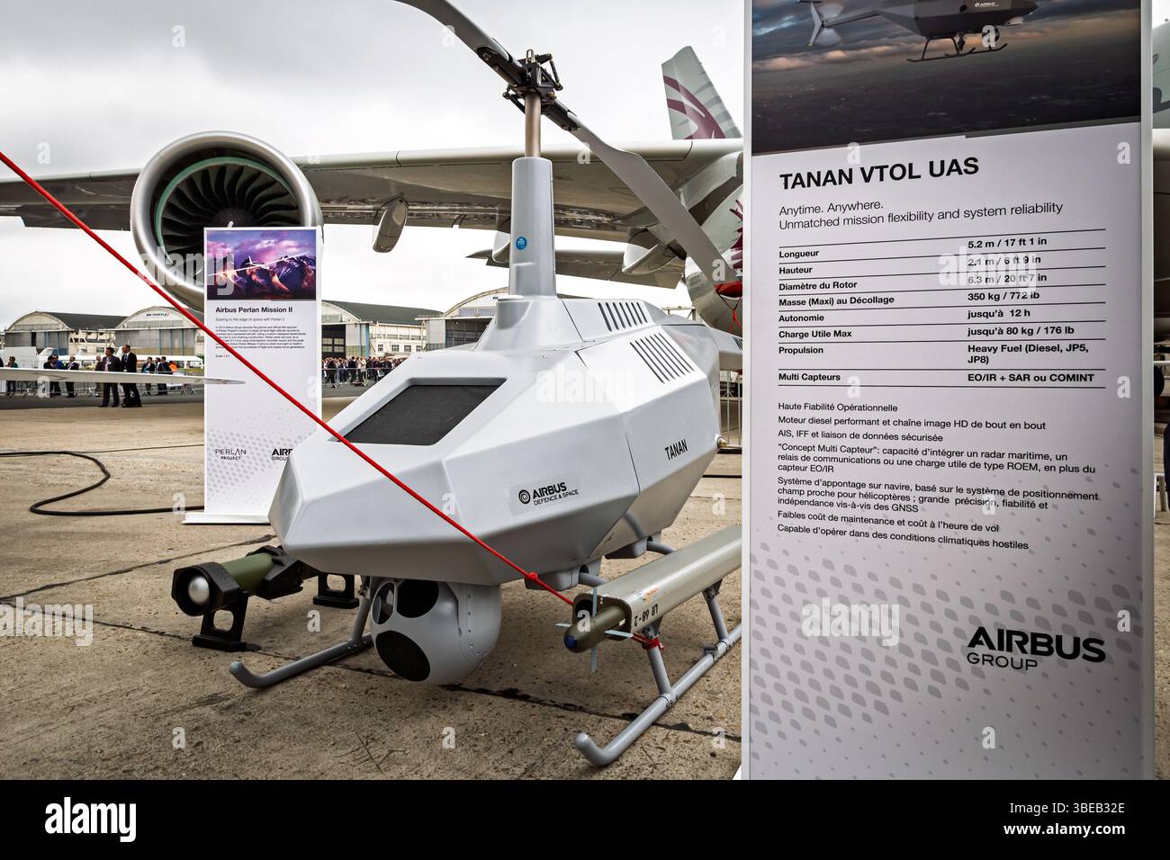 Airbus Tanan 300 UAS (Unmanned Aerial System) military drone at the ...