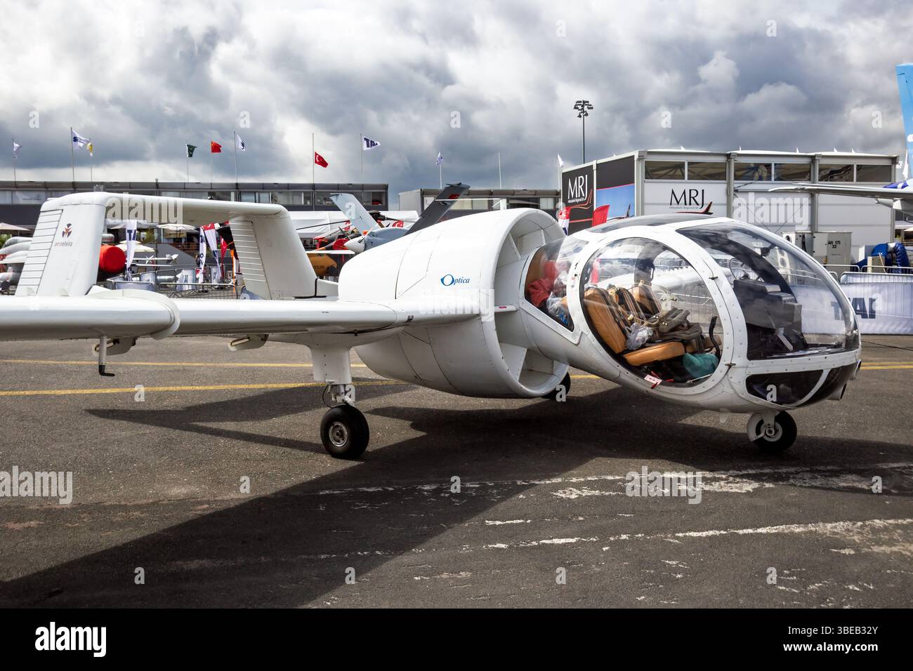 Edgley EA-7 Optica light aircraft on display at the Paris Air Show ...