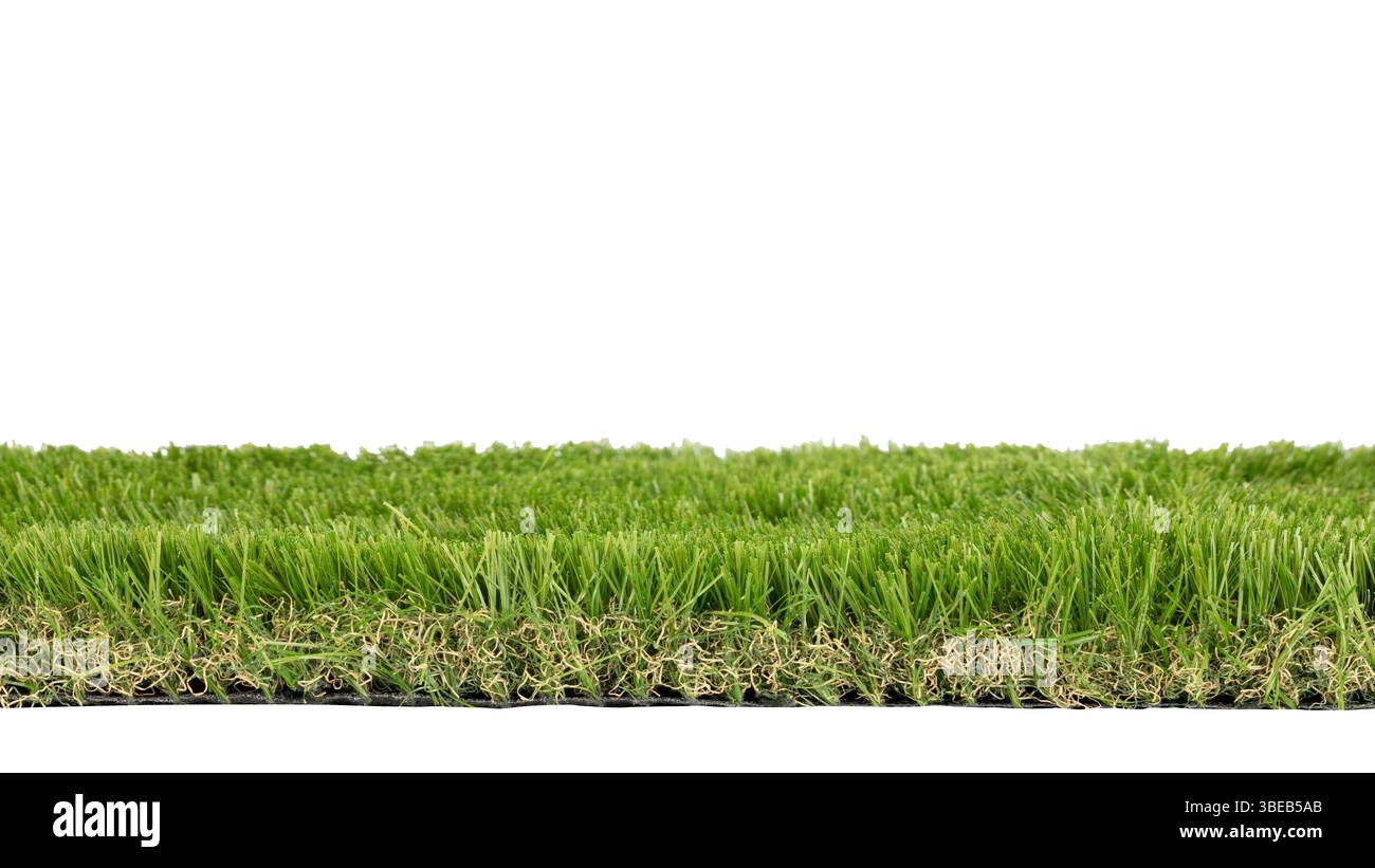 Artificial Grass Turf Section Isolated White Stock Photo - Alamy