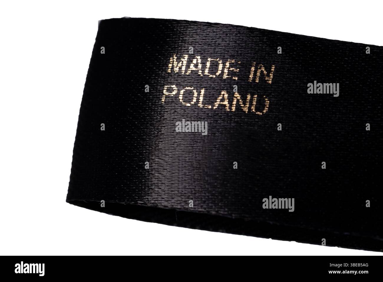 Gold Lettering Made In Poland Label Stock Photo - Alamy