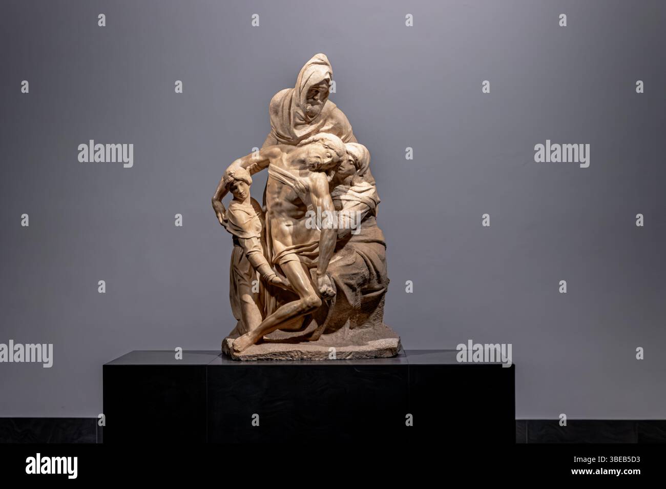 The Deposition or Pietà Bandini, a white carrera marble sculpture by ...