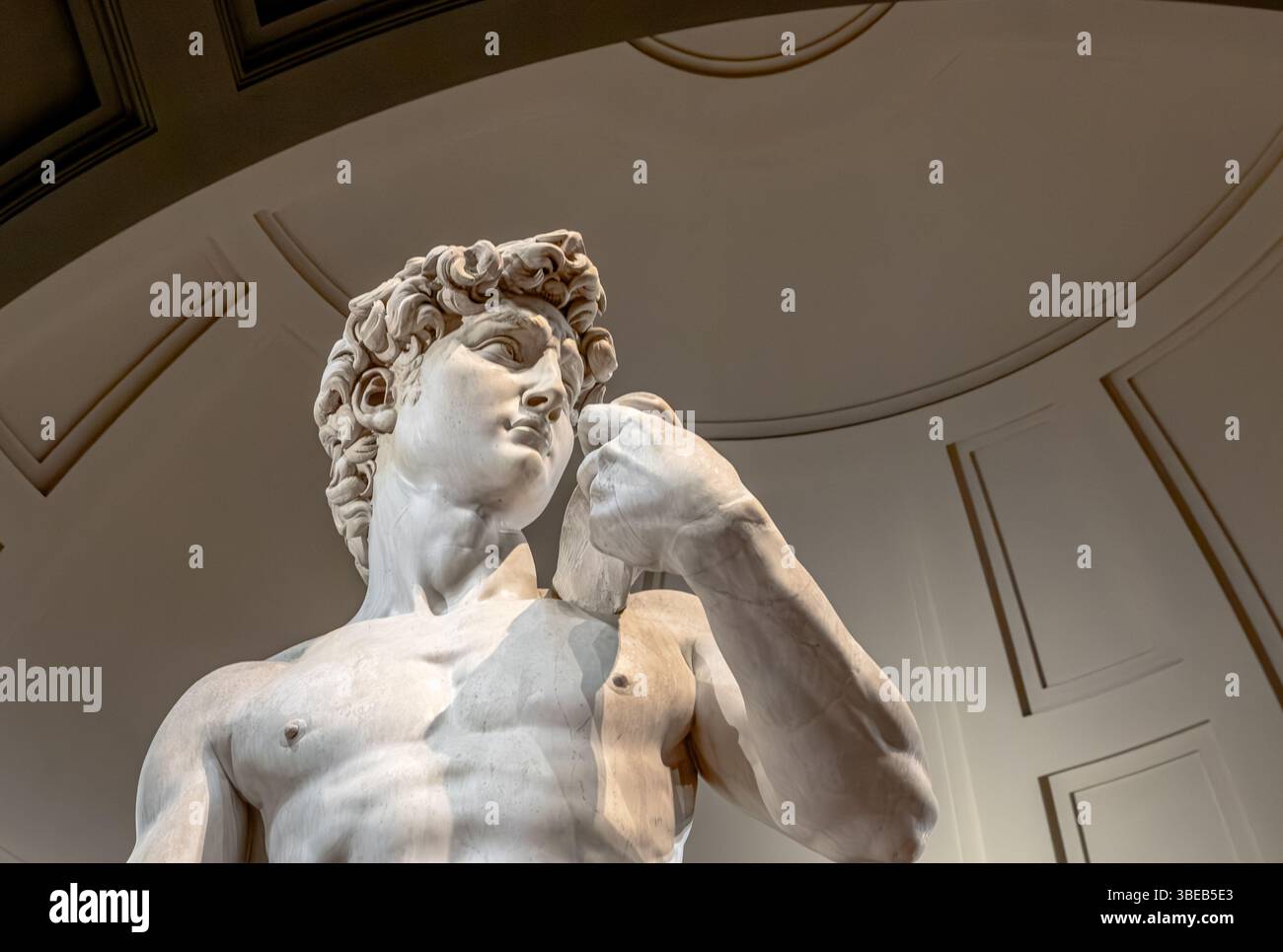 Michelangelo's David, a masterpiece of Italian Renaissance sculpture in ...