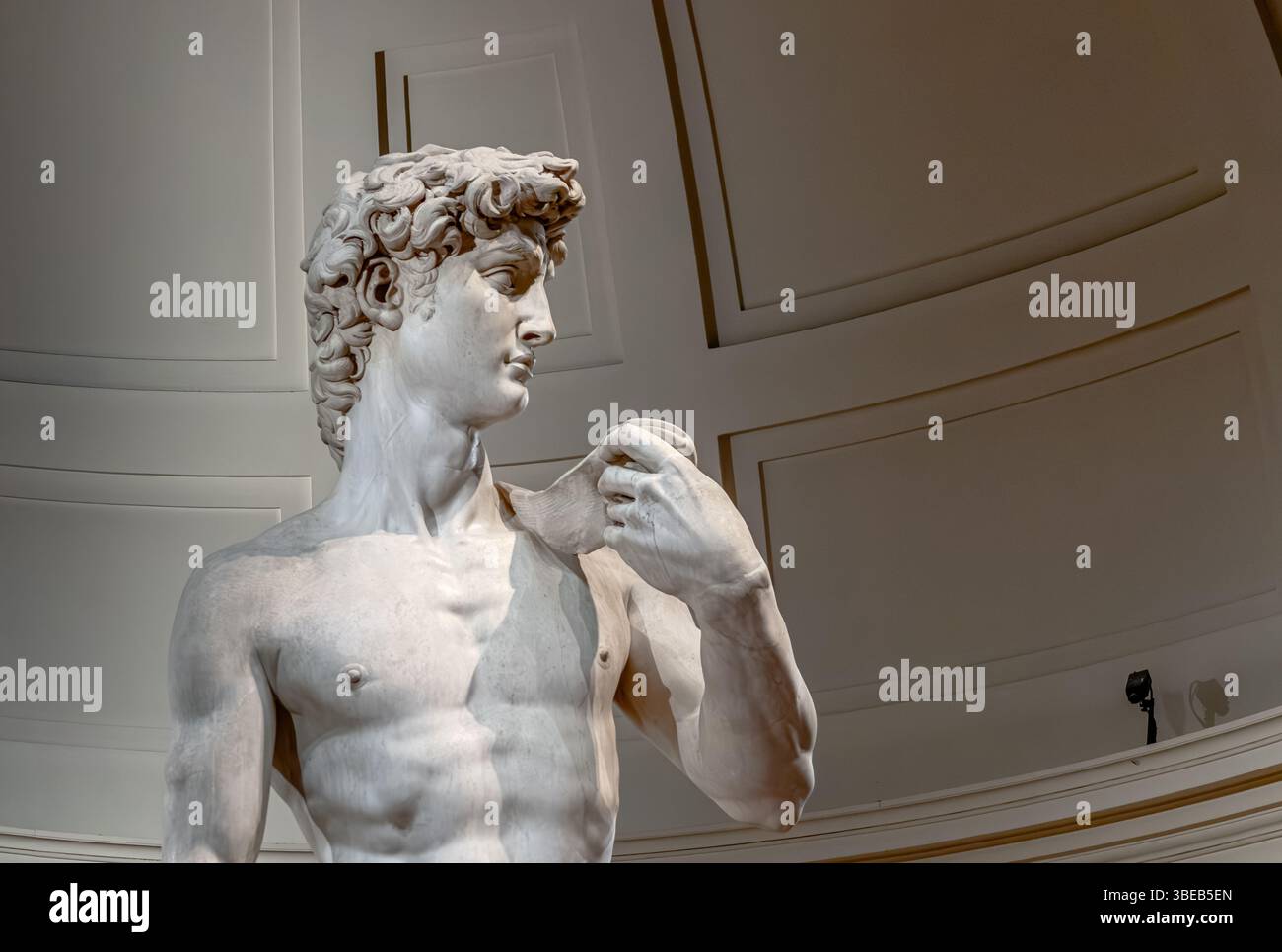 Michelangelo's David, a masterpiece of Italian Renaissance sculpture in ...