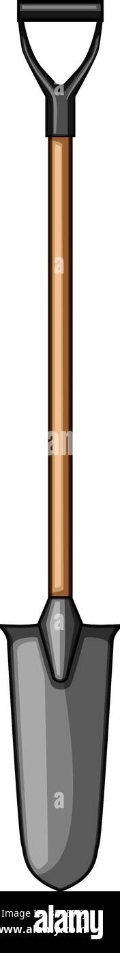 spade tree planting shovel cartoon vector illustration Stock Vector ...