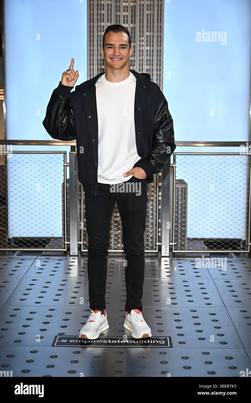 Alex Palou, Winner of the 2025 INDY 500, visits the Empire State ...