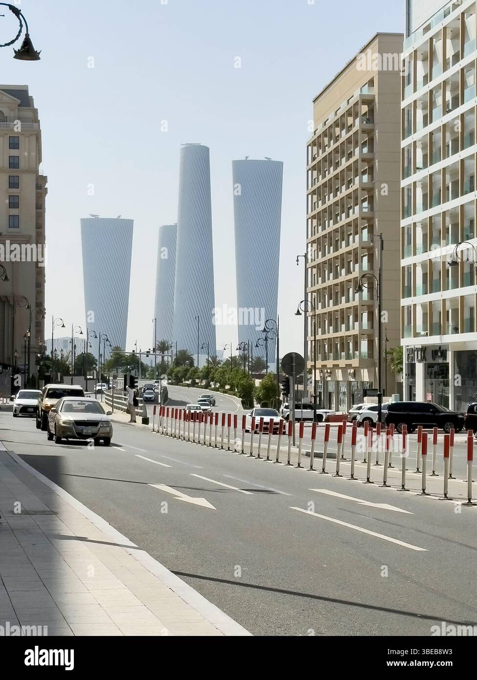 Lusail Plaza 4 tower. Al Saad Tower Lusail boulevard Qatar Stock Photo ...