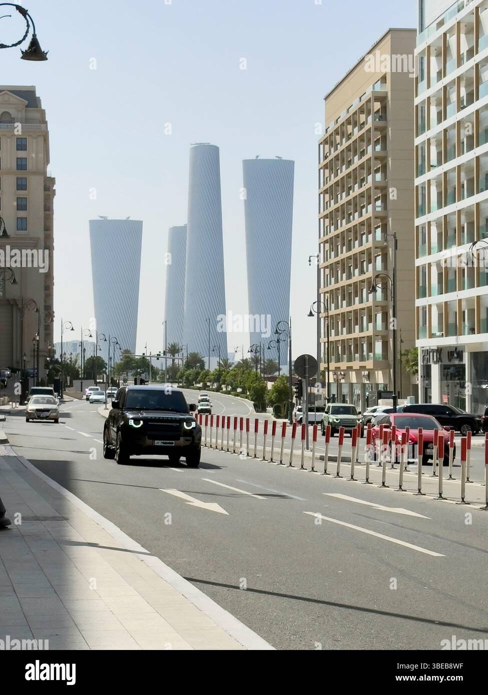 Lusail Plaza 4 tower. Al Saad Tower Lusail boulevard Qatar Stock Photo ...