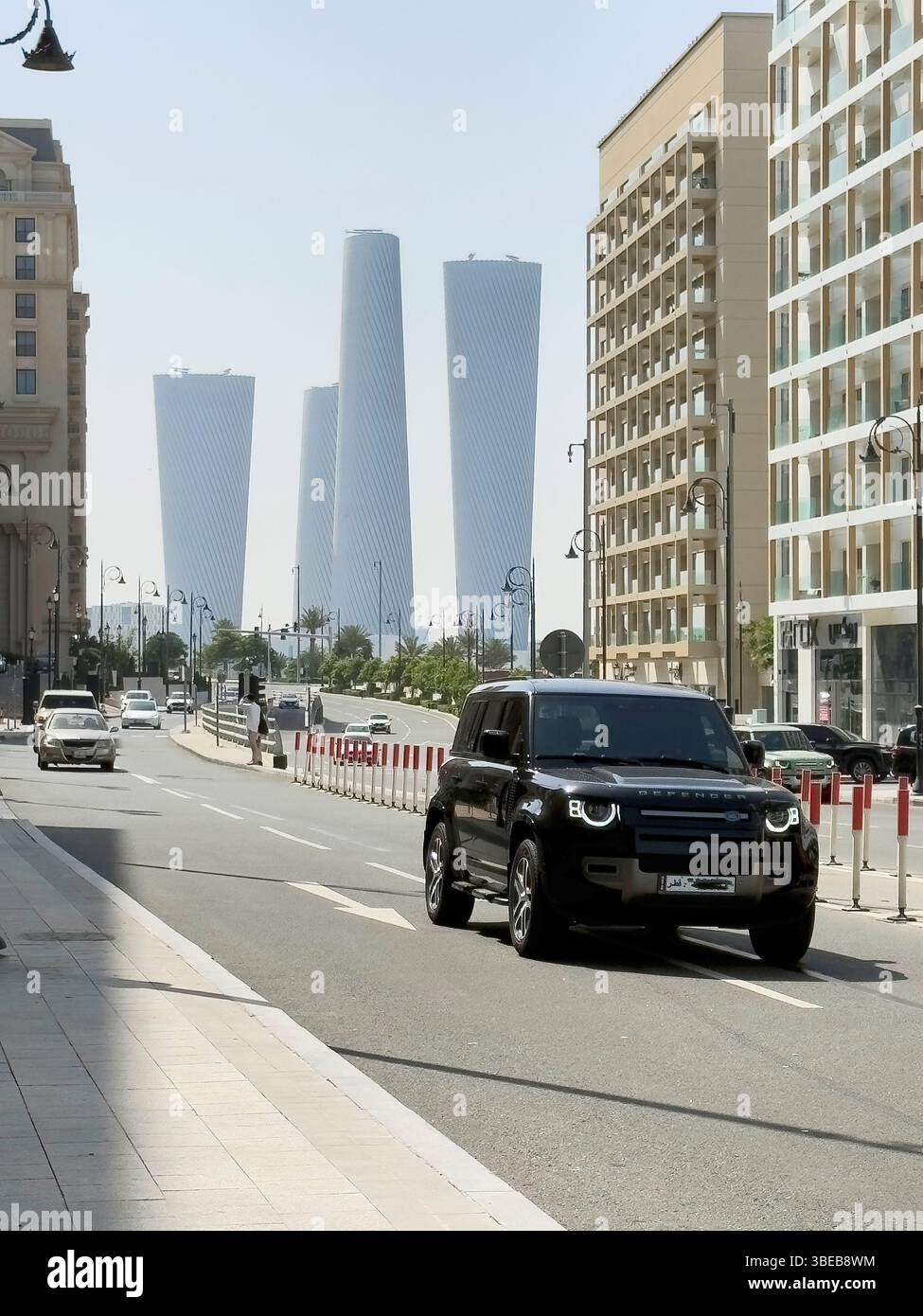 Lusail Plaza 4 tower. Al Saad Tower Lusail boulevard Qatar Stock Photo ...