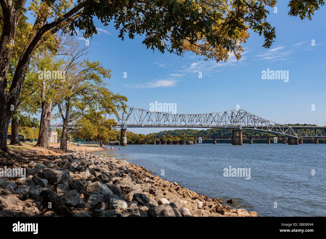 Singing River Bridge, also known as the Patton Island Bridge crosses ...