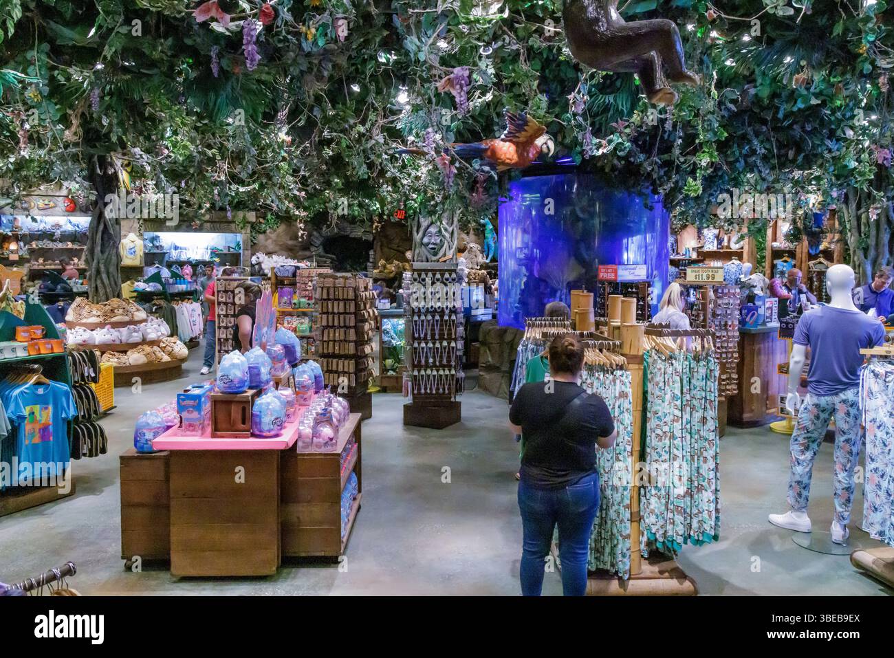 Gift shop in the Rainforest Cafe theme restaurant at Downtown Disney at ...