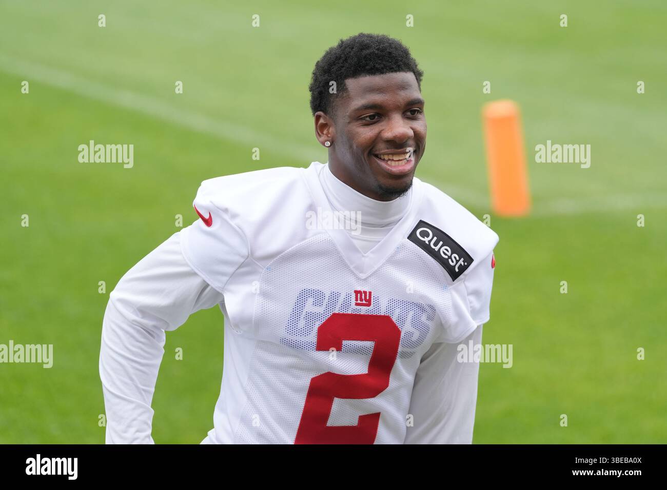 New York Giants' Deonte Banks leaves the field after an NFL football ...