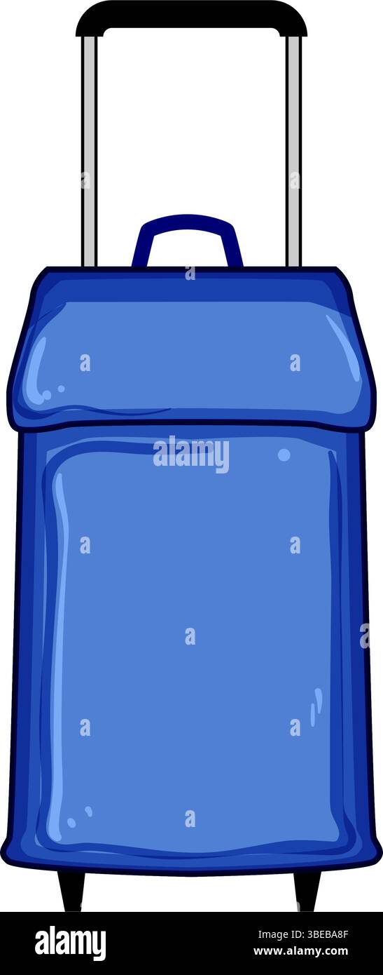 expandable trolley bag cartoon vector illustration Stock Vector Image ...