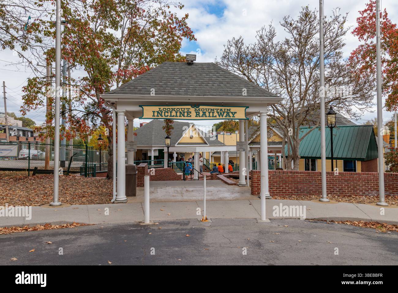 Lower station of the Lookout Mountain Incline Railway in Chattanooga ...