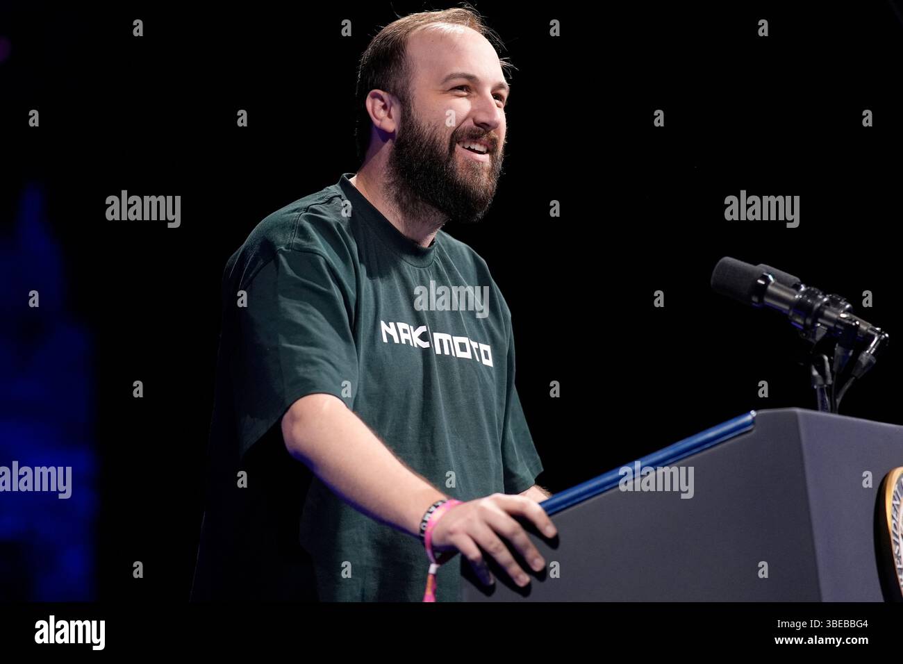 David Bailey, of Nakamoto, speaks at Bitcoin 2025 Wednesday, May 28 ...