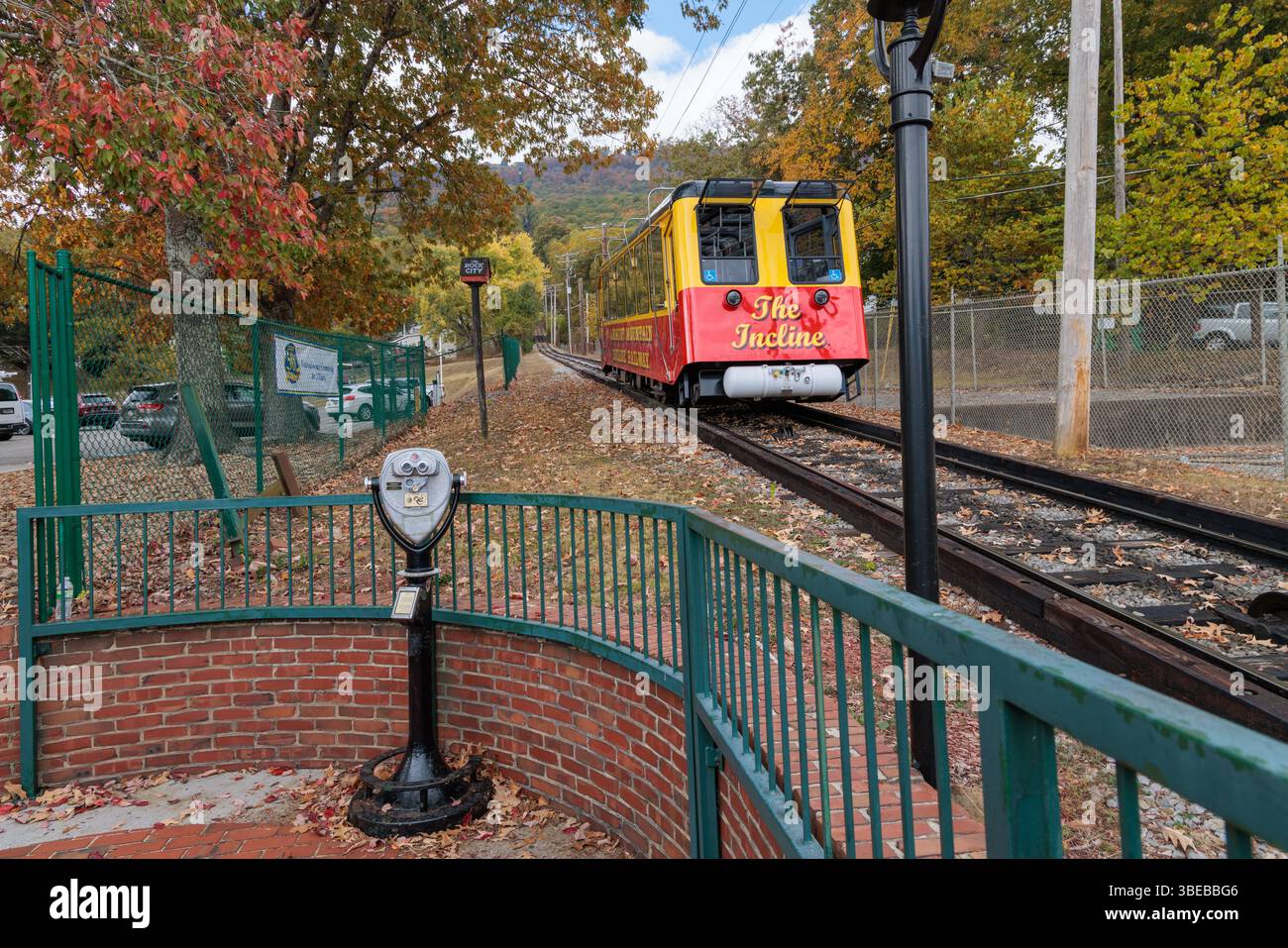 2020 model railcar of the Lookout Mountain Incline Railway near the ...
