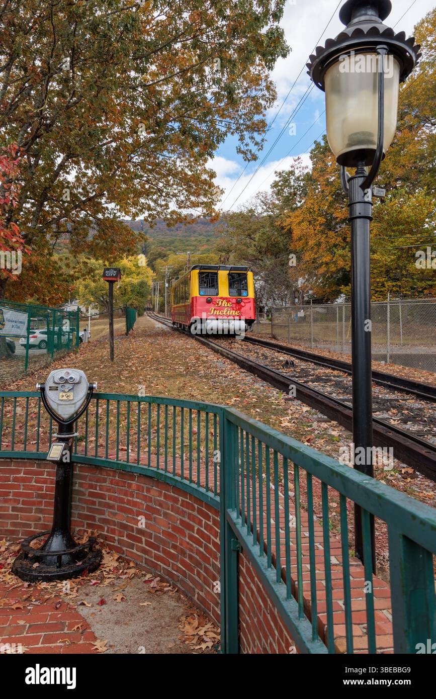 2020 model railcar of the Lookout Mountain Incline Railway near the ...