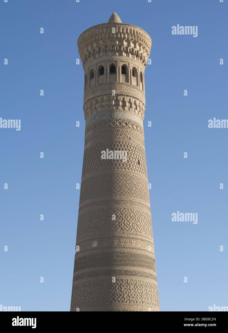 High oval tower of bricks, ancient Asian buildings. the details of the ...