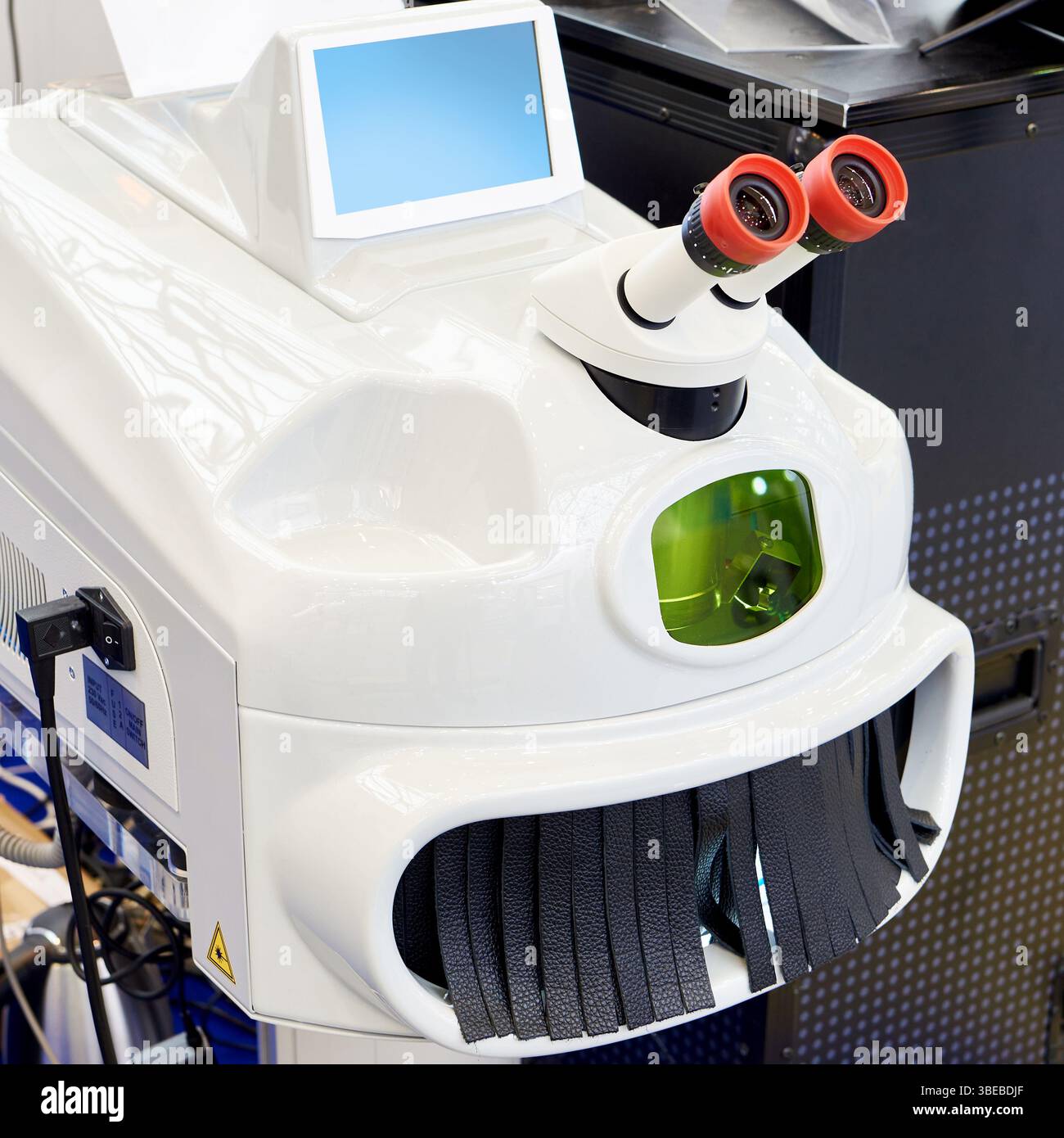 Modern laser welding machine with monitor and microscope Stock Photo ...