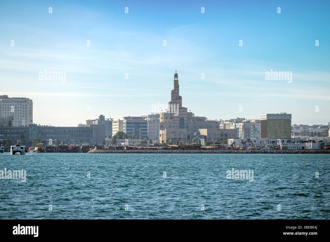 View of Fanar Mosque from Corniche Qatar Stock Photo - Alamy