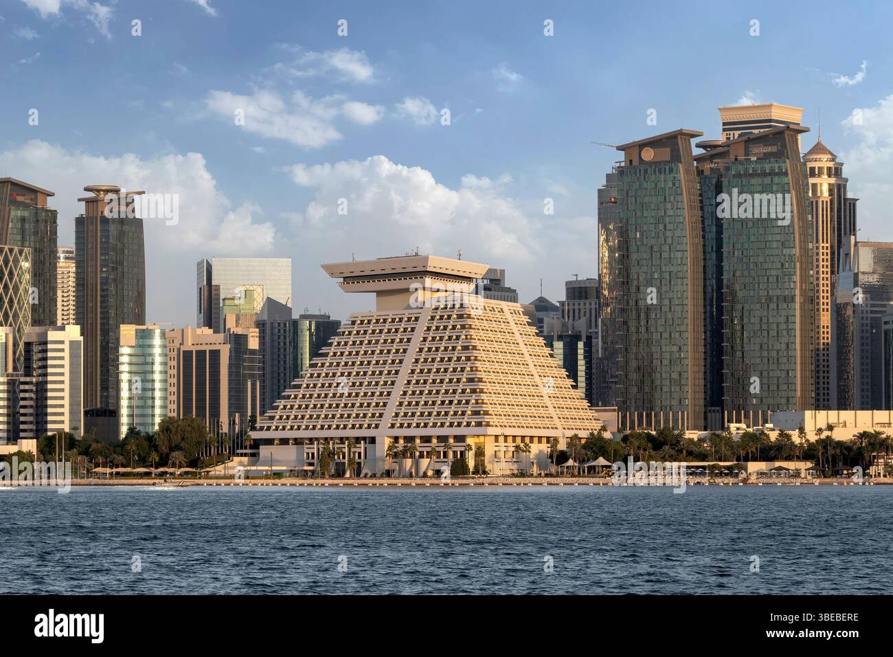 Doha, Qatar - January 03, 2025: Close look of Sheraton Grand Doha ...