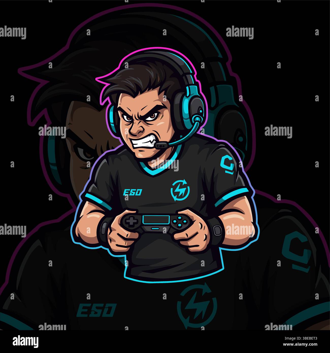 Professional e gamer Stock Vector Images - Alamy