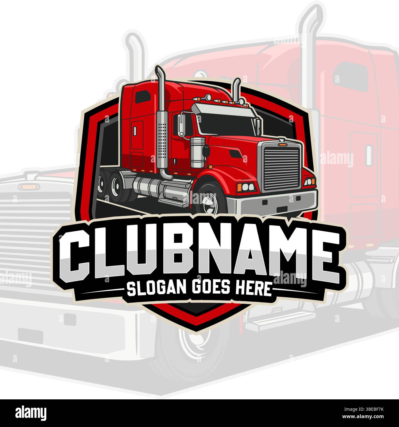 Truck trailer transport logistics logo. Trucking and freight related ...
