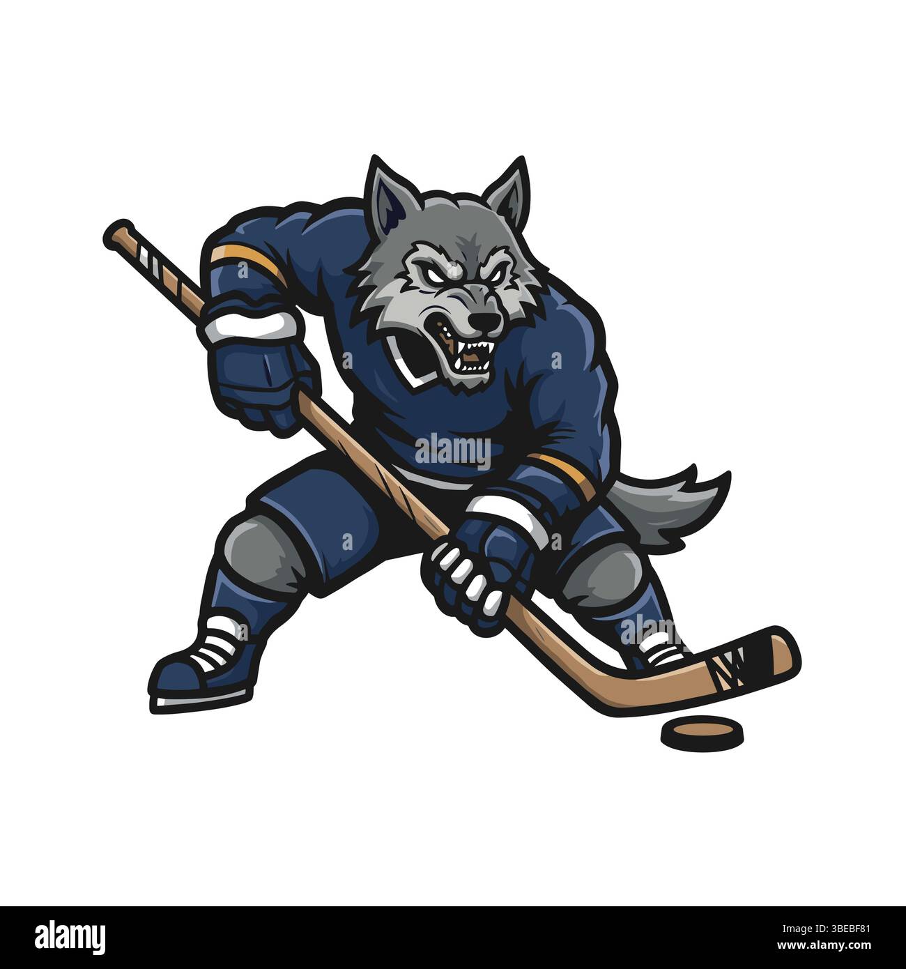 Wolf head with shield hi-res stock photography and images - Alamy