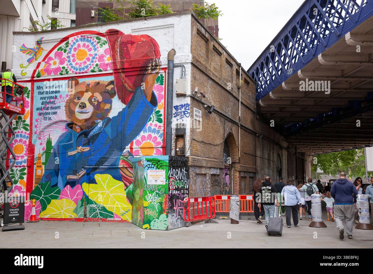 London, UK, 28 May 2025: On the Southbank, opposite Waterloo Station, a ...