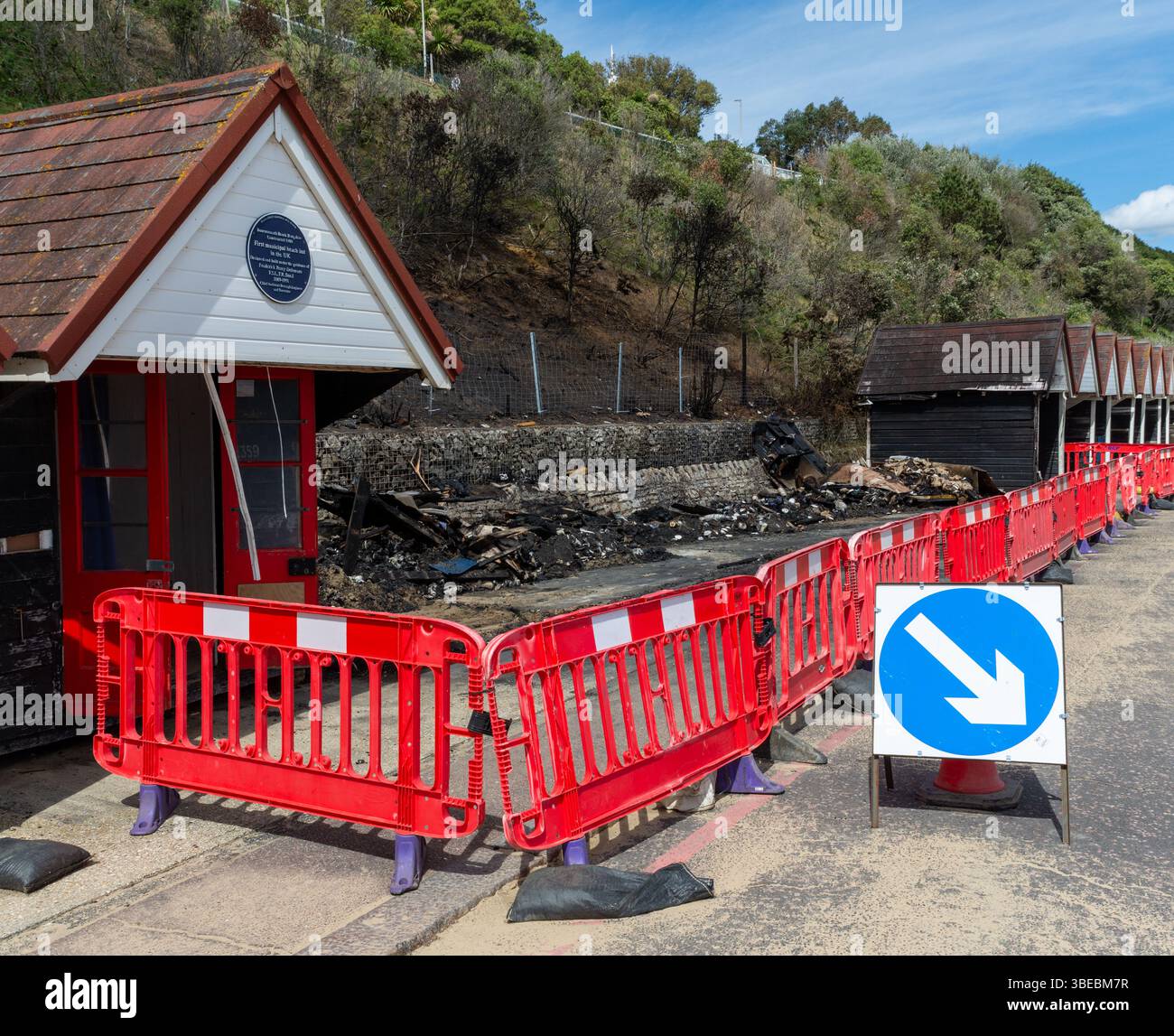 Undercliff Drive, Bournemouth, UK - May 28th 2025: Almost destroyed by ...