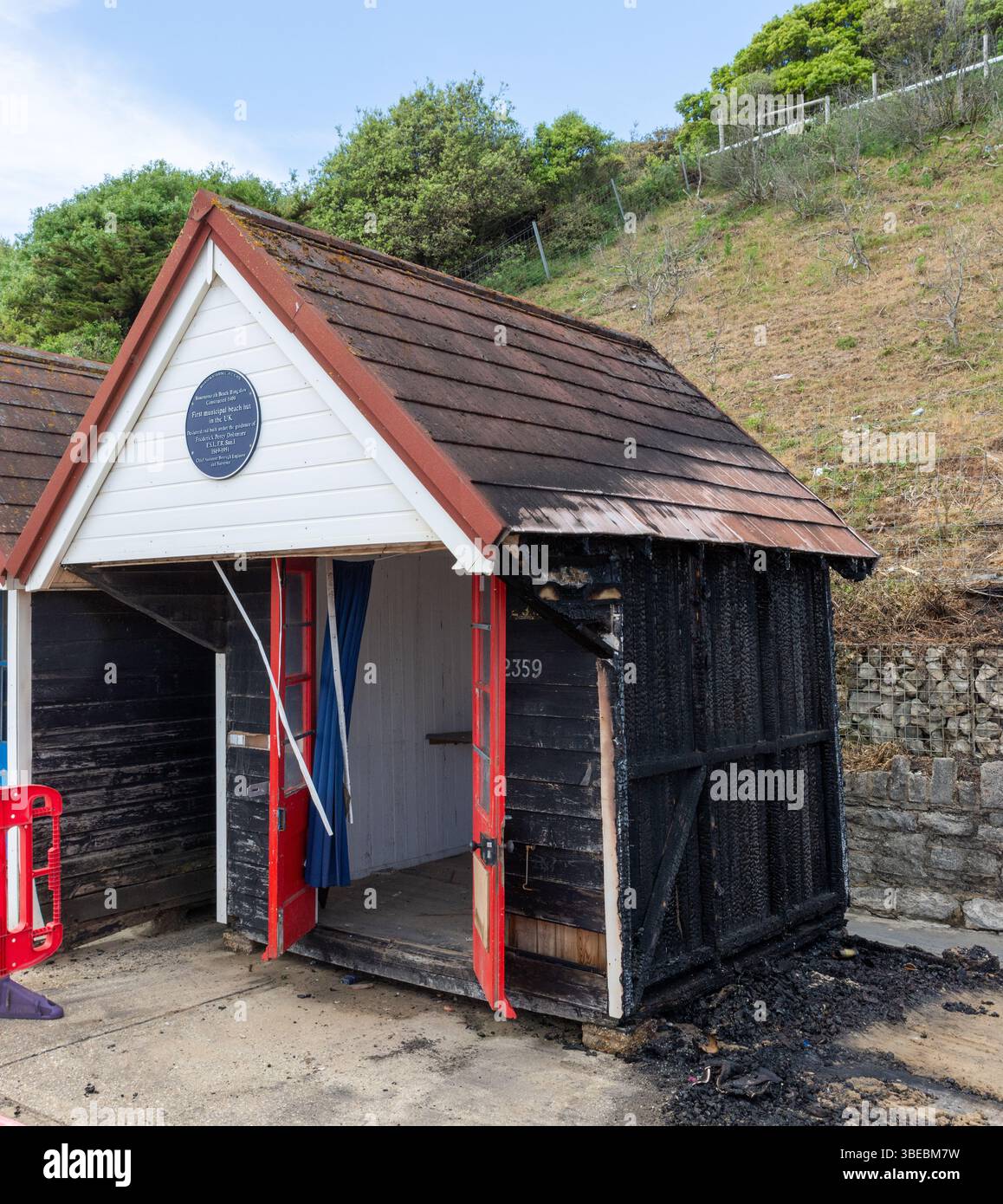 Undercliff Drive, Bournemouth, UK - May 28th 2025: Almost destroyed by ...