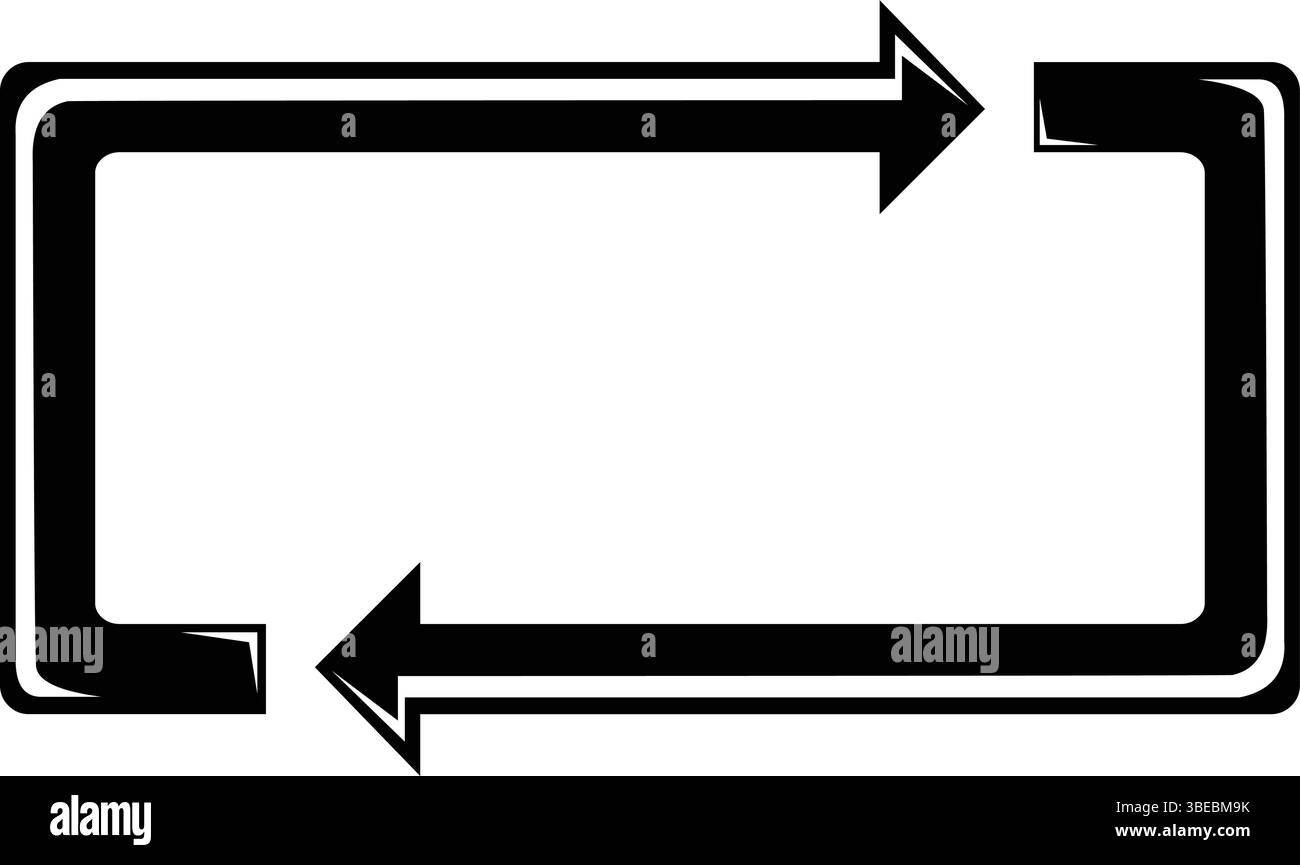 vector illustration black and white loop symbol Stock Vector Image ...
