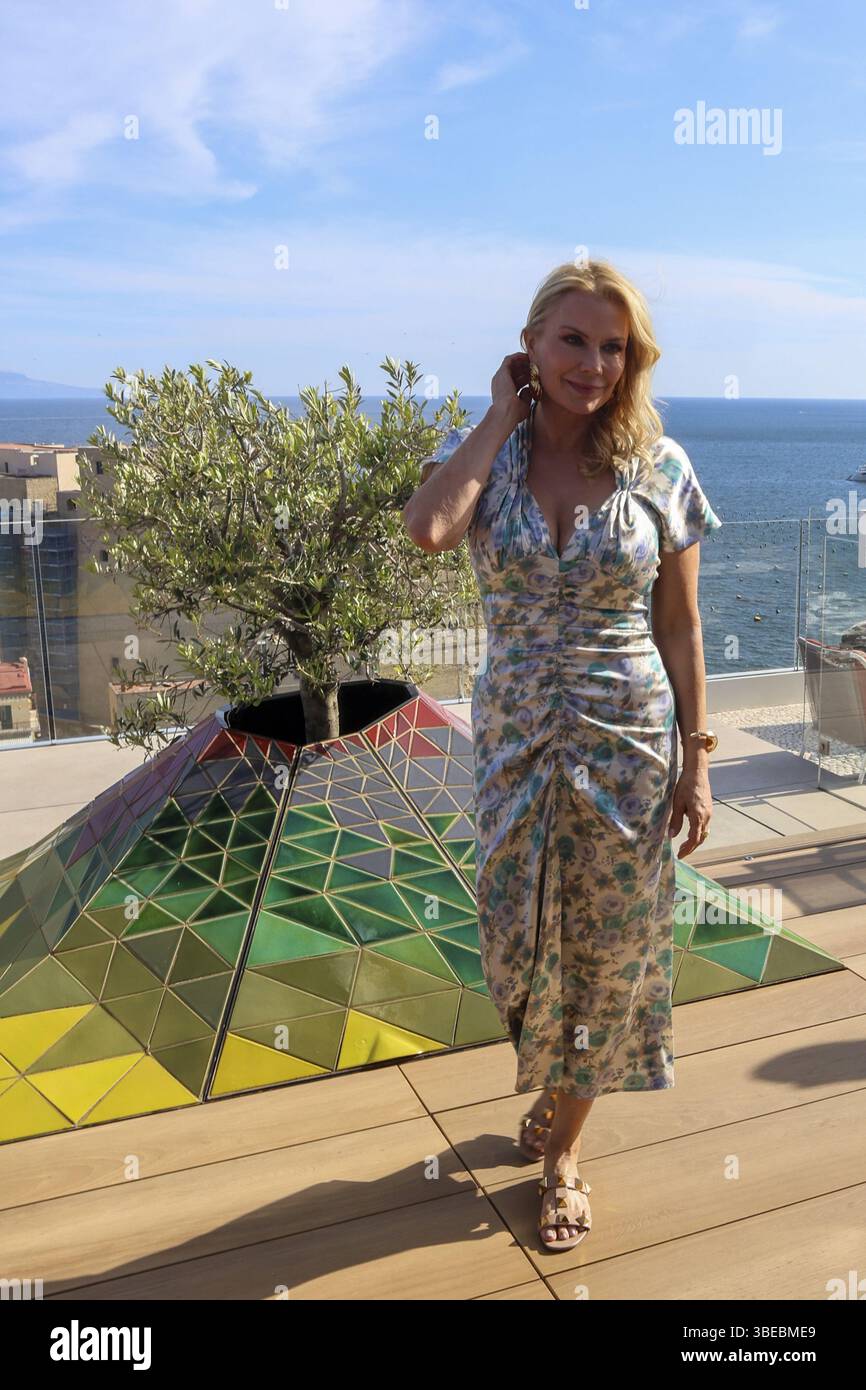 Naples, Italy. 28th May, 2025. The cast of 'Beautiful', the famous soap ...