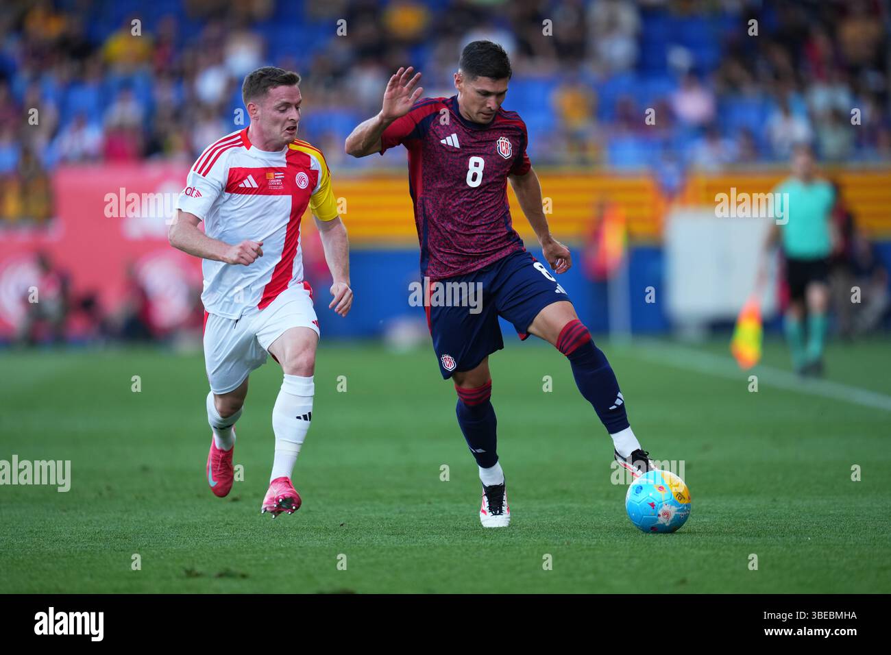 Joseph Mora of Costa Rica and Sergio Gomez of Catalonia during the ...