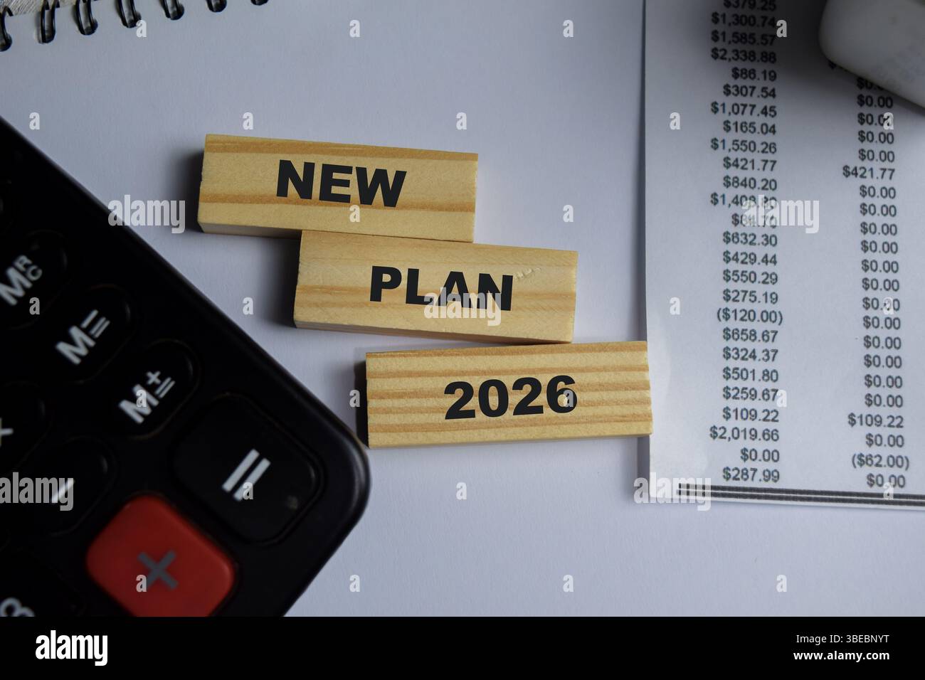 Concept of New plan 2026 Symbol. Wooden block with words new plan 2026 ...
