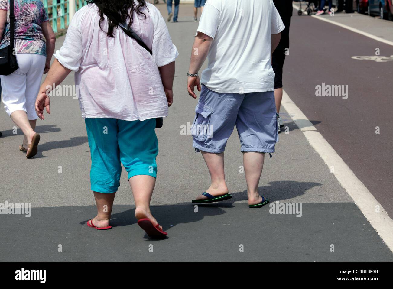 Overweight woman walking hi-res stock photography and images - Alamy