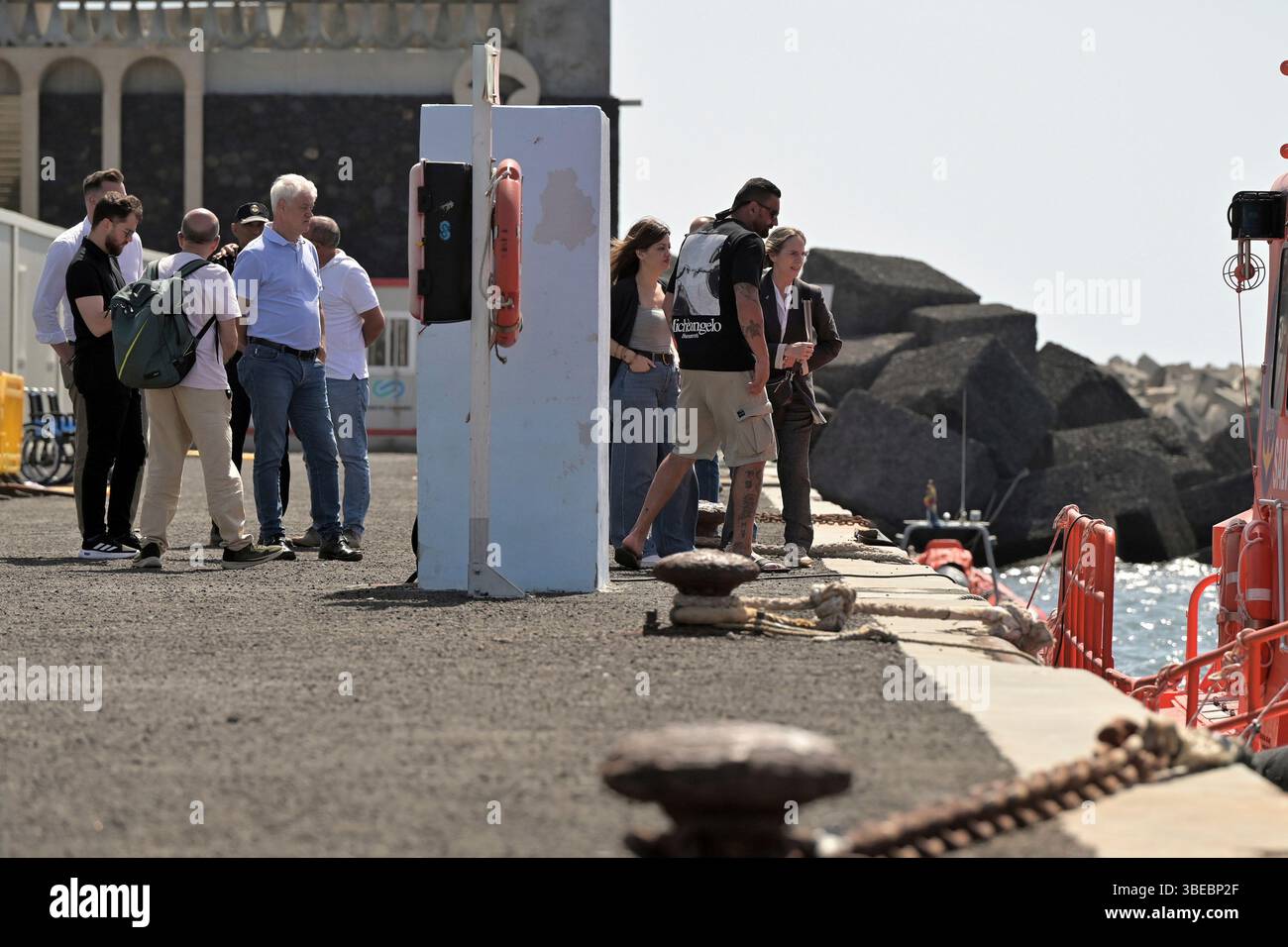 Minister of Youth and Children, Sira Rego (c), on her arrival at the ...