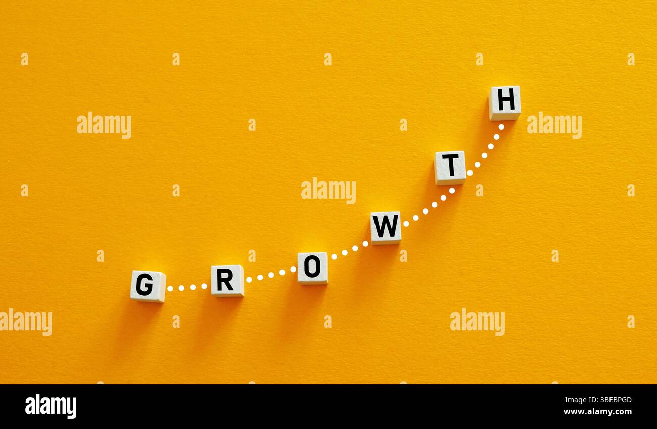 Growth chart symbolizing business success Stock Photo - Alamy