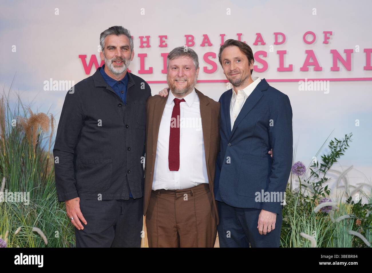(left to right) James Griffiths, Tim Key and Tom Basden attending the ...