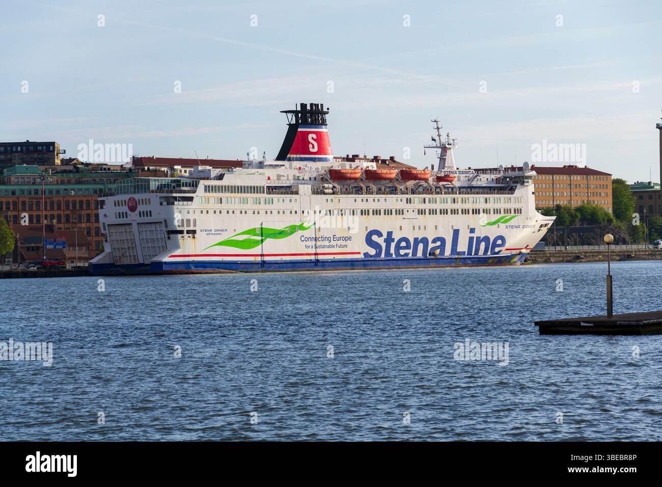 MS Stena Danica cruiseferry by Stena Line in city centre port on May 10 ...