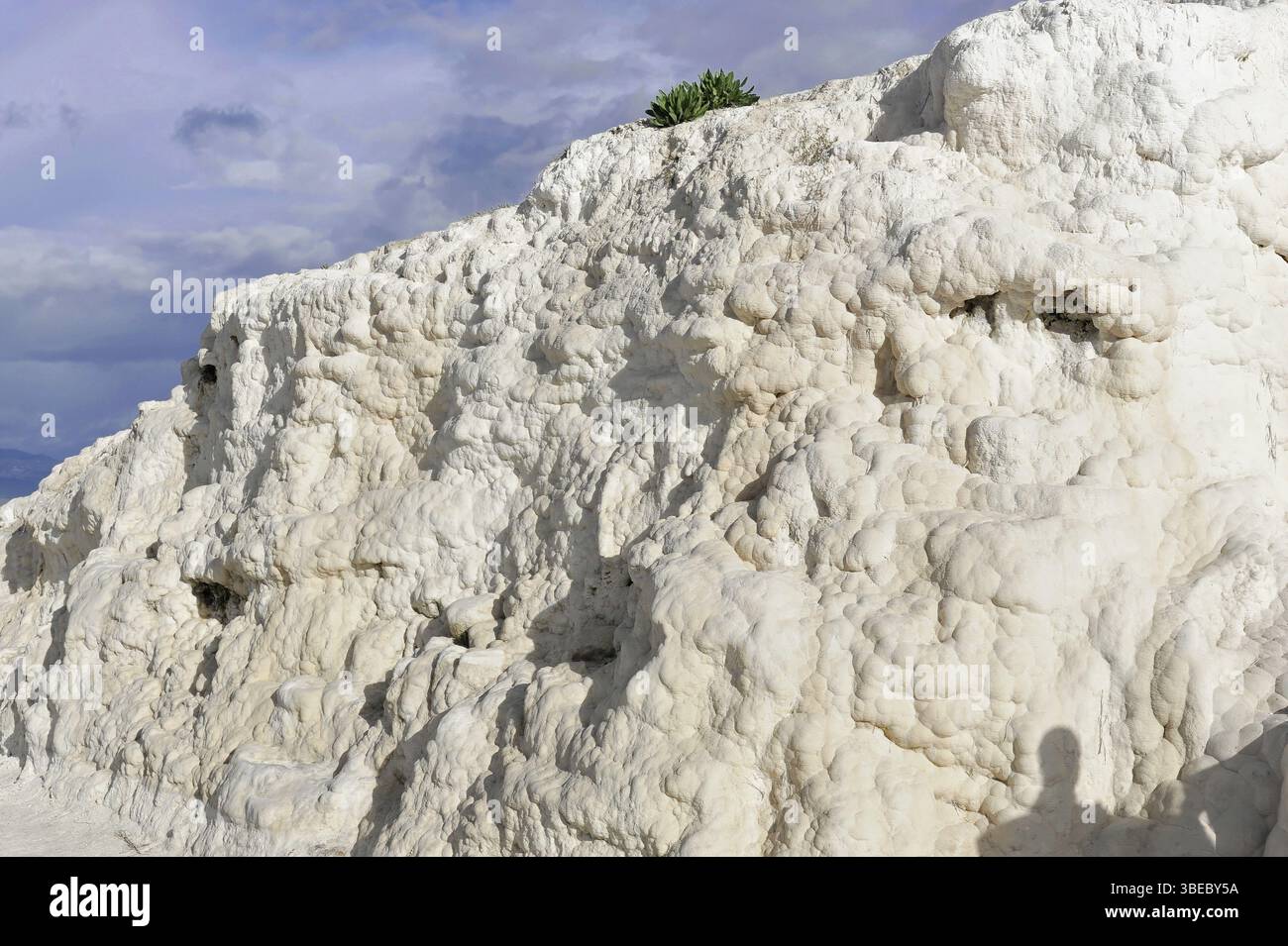 Sintered limestone terraces of Pamukkale, Pamukkale, Denizli province ...